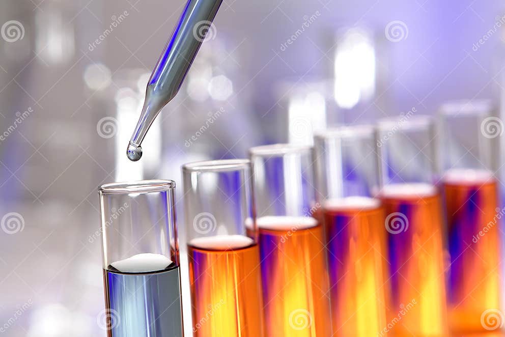 Laboratory Experiment in Science Research Lab Stock Image - Image of ...