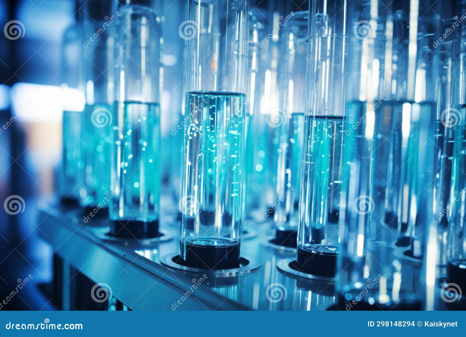 Laboratory Experiment in Science Research Lab, Laboratory Test Tubes in ...