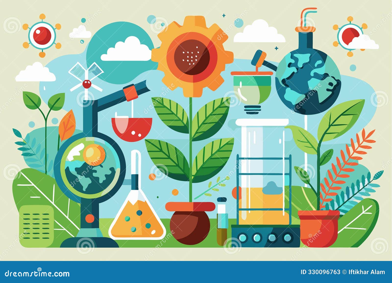 The Laboratory Features Instruments And Plants, Showcasing The ...