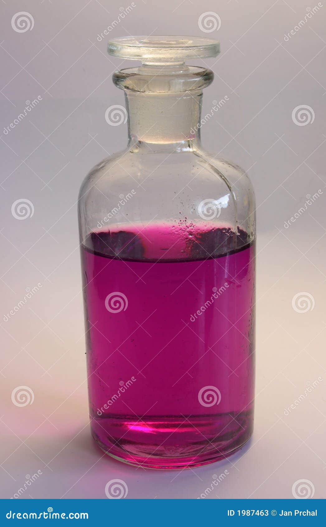 Laboratory Flask With Liquid On White Background. Solution Chemistry ...