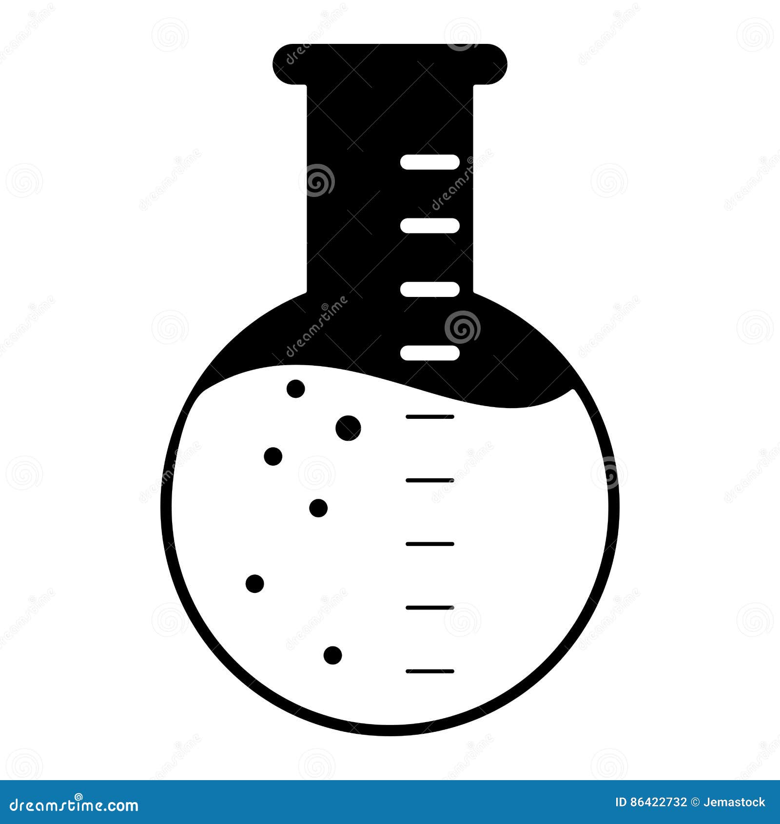 Laboratory Flask Glass Liquid Pictogram Stock Vector - Illustration of ...