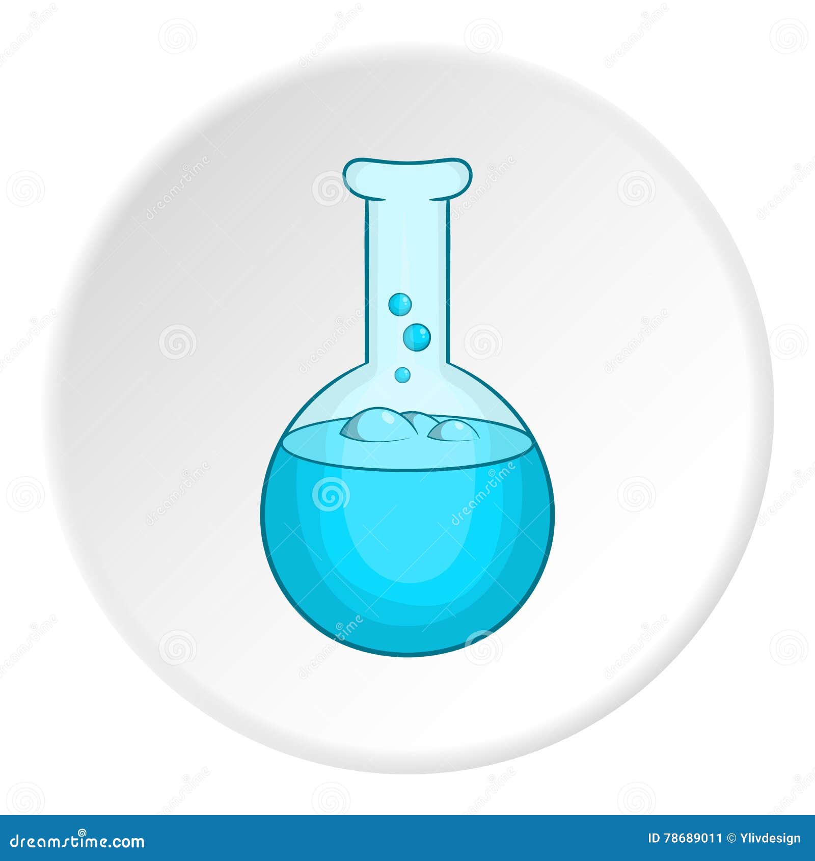 Laboratory Flask Icon, Cartoon Style Stock Vector - Illustration of ...