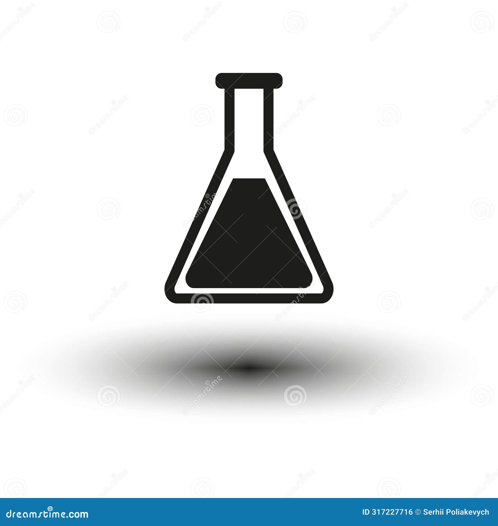 Laboratory Flask Icon. Chemical Experiment Symbol. Science Vector ...