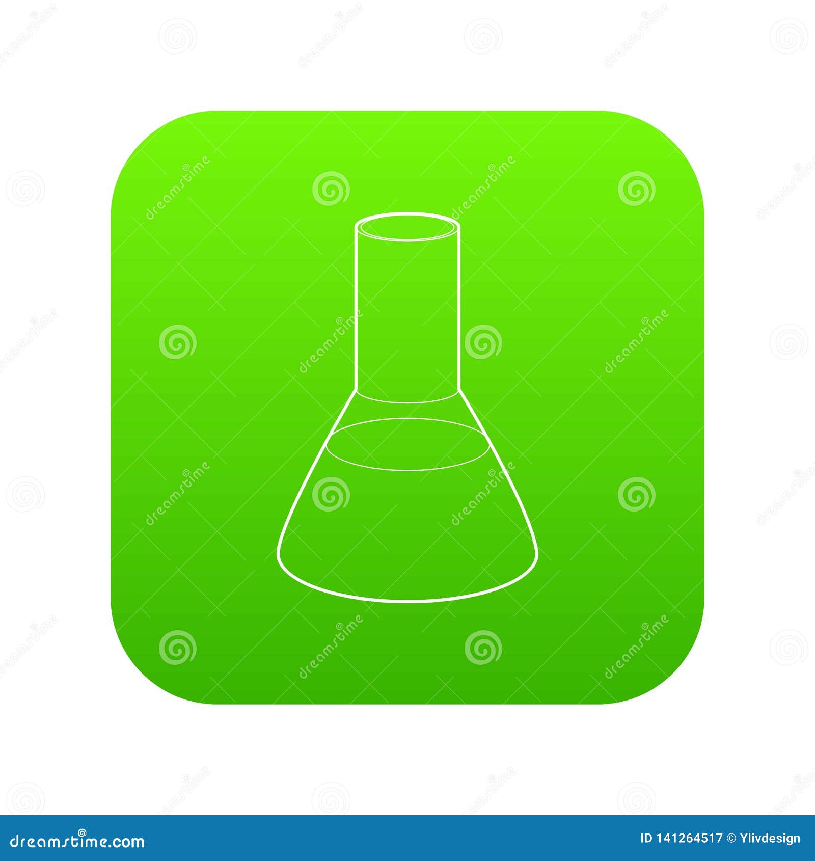 Laboratory Flask Icon, Outline Style Stock Vector - Illustration of ...