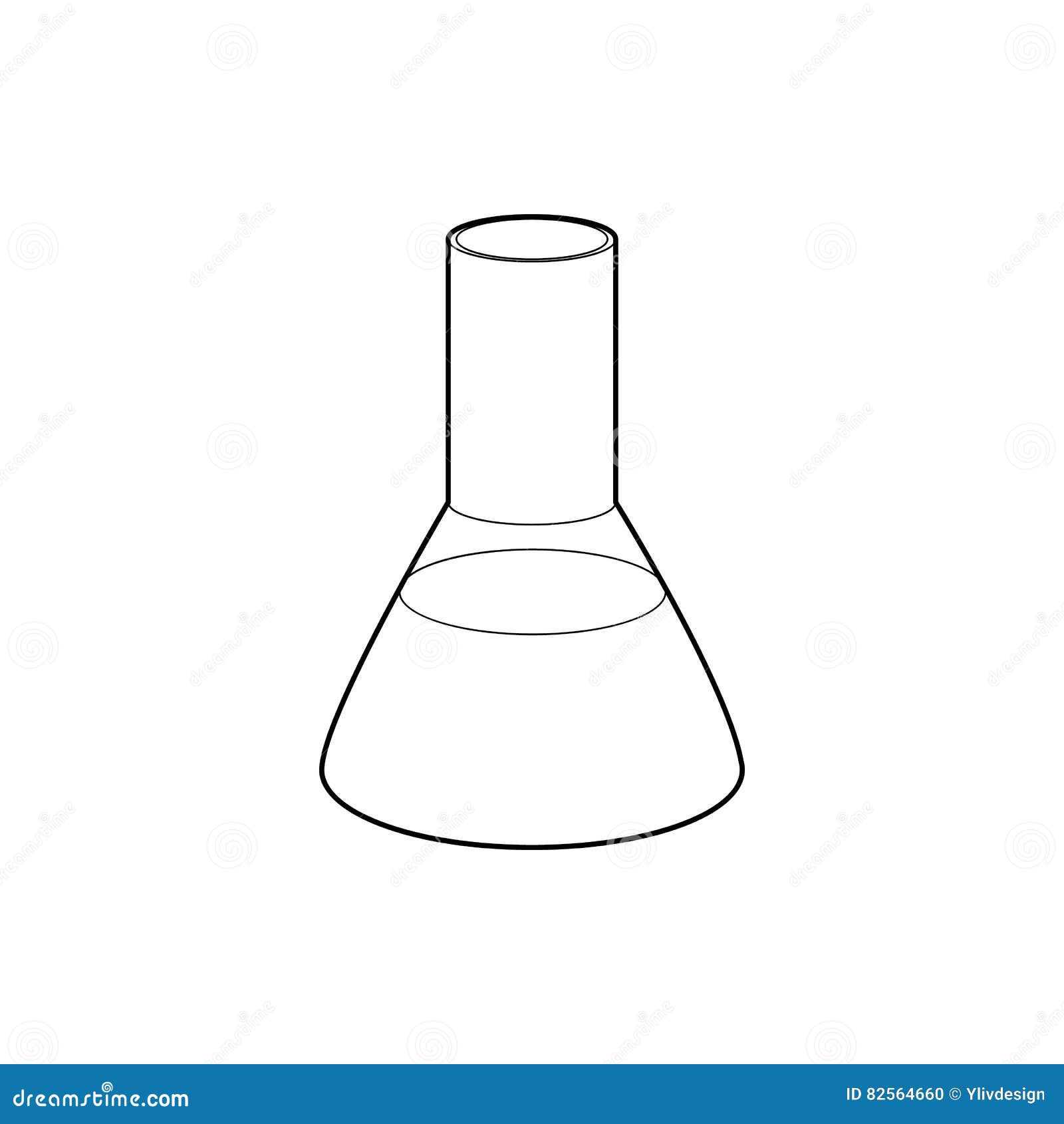 Laboratory Flask Icon, Outline Style Stock Vector - Illustration of ...