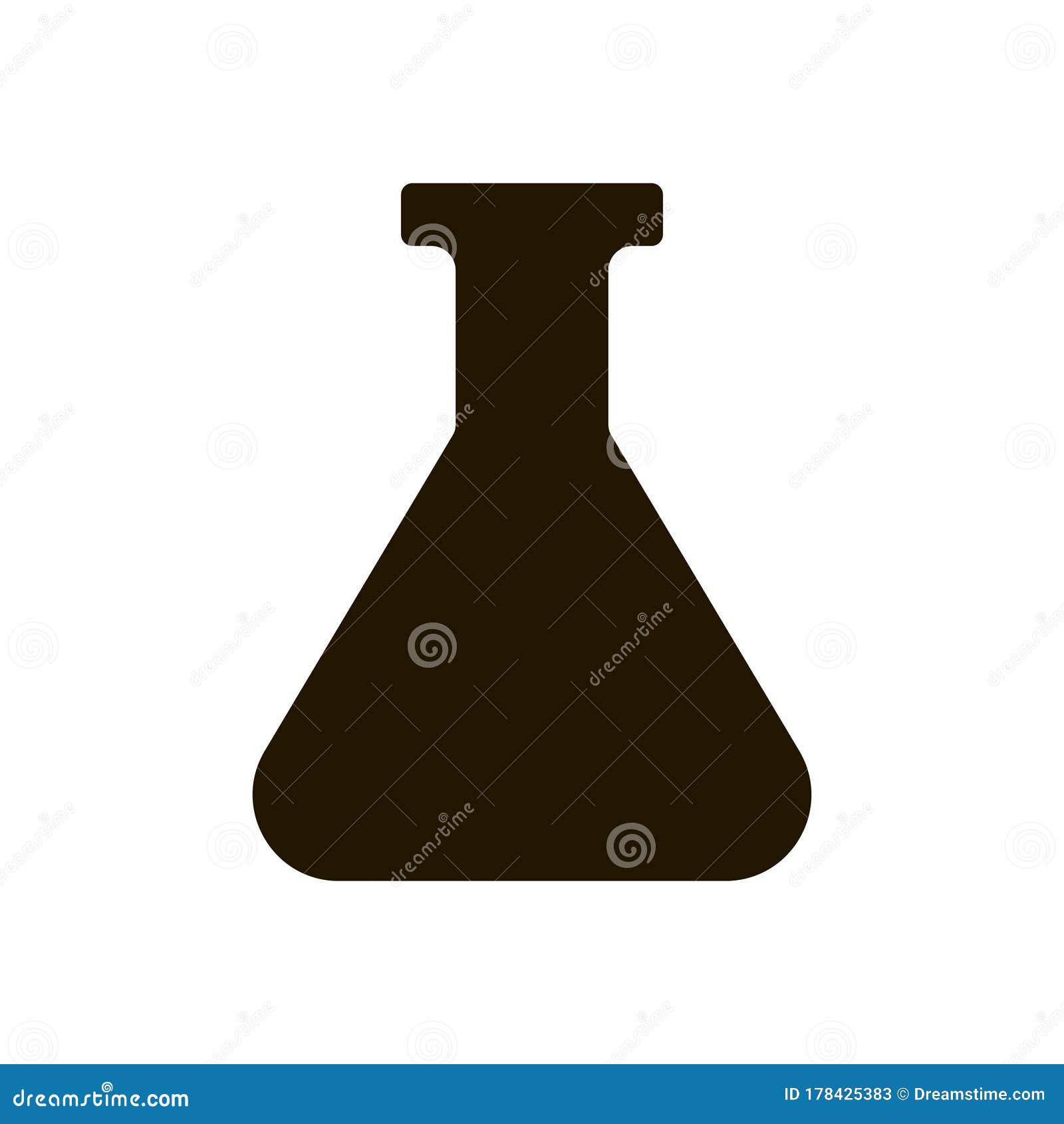 Laboratory Flask Icon on White Background. EPS 10. Vector Illustration ...