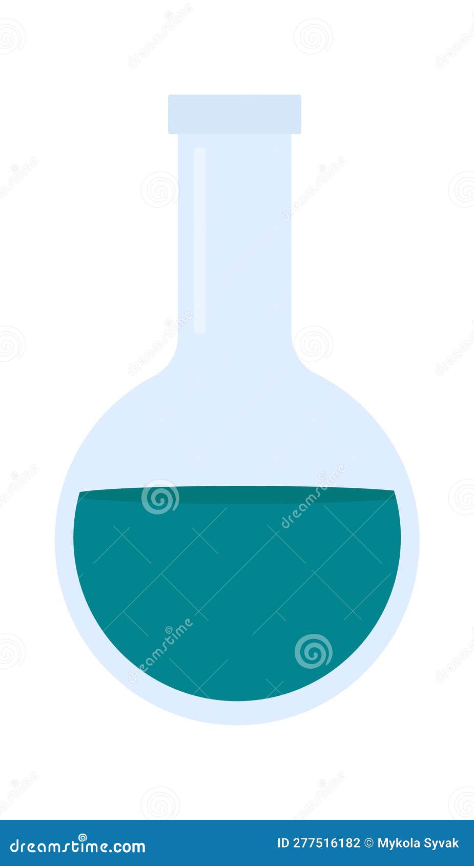 Laboratory Flask with Liquid Stock Vector - Illustration of experiment ...