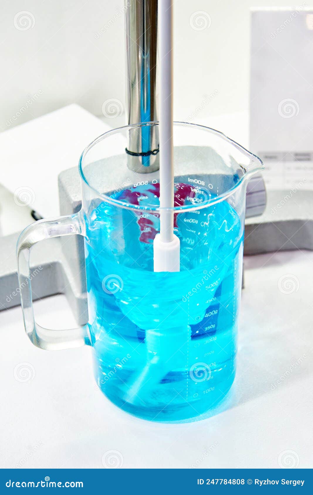 Laboratory flask mixers stock photo. Image of chemical - 247784808