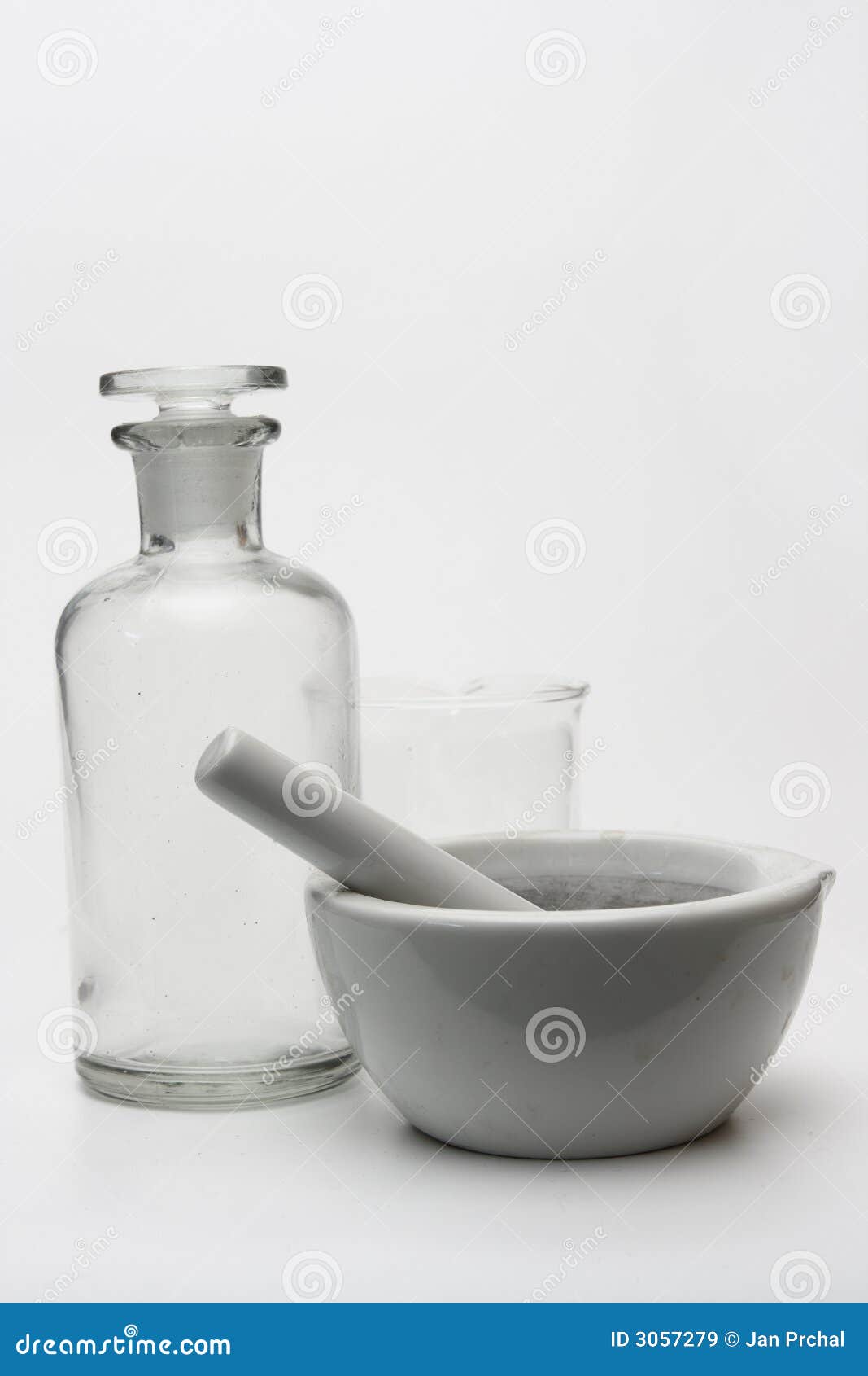 Laboratory Flask and Mortar Stock Image - Image of glassware, mixture ...