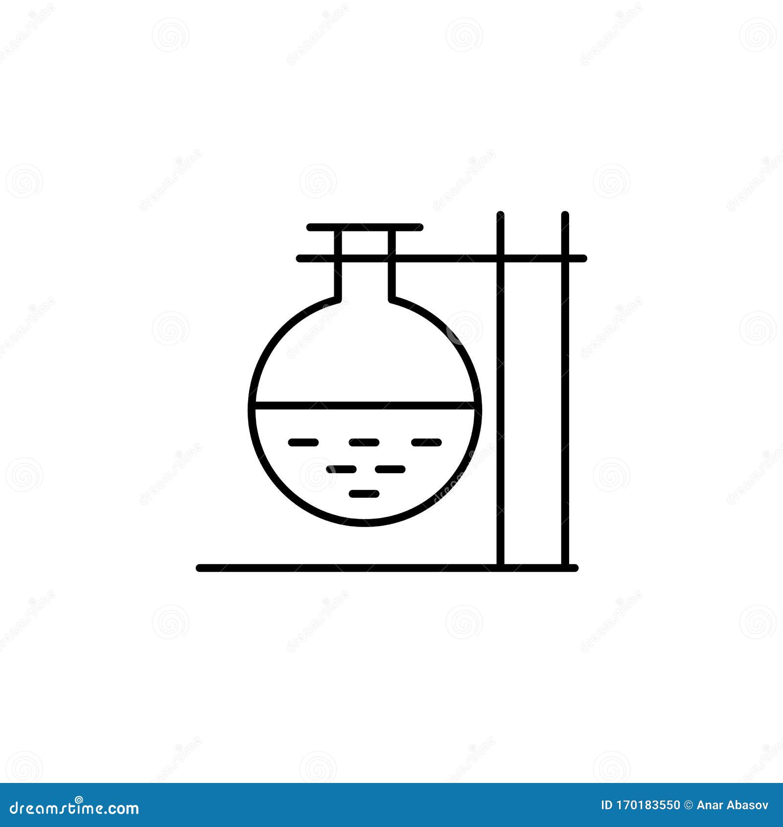 Laboratory Flask Outline Icon. Element of Simple Education Icon for ...