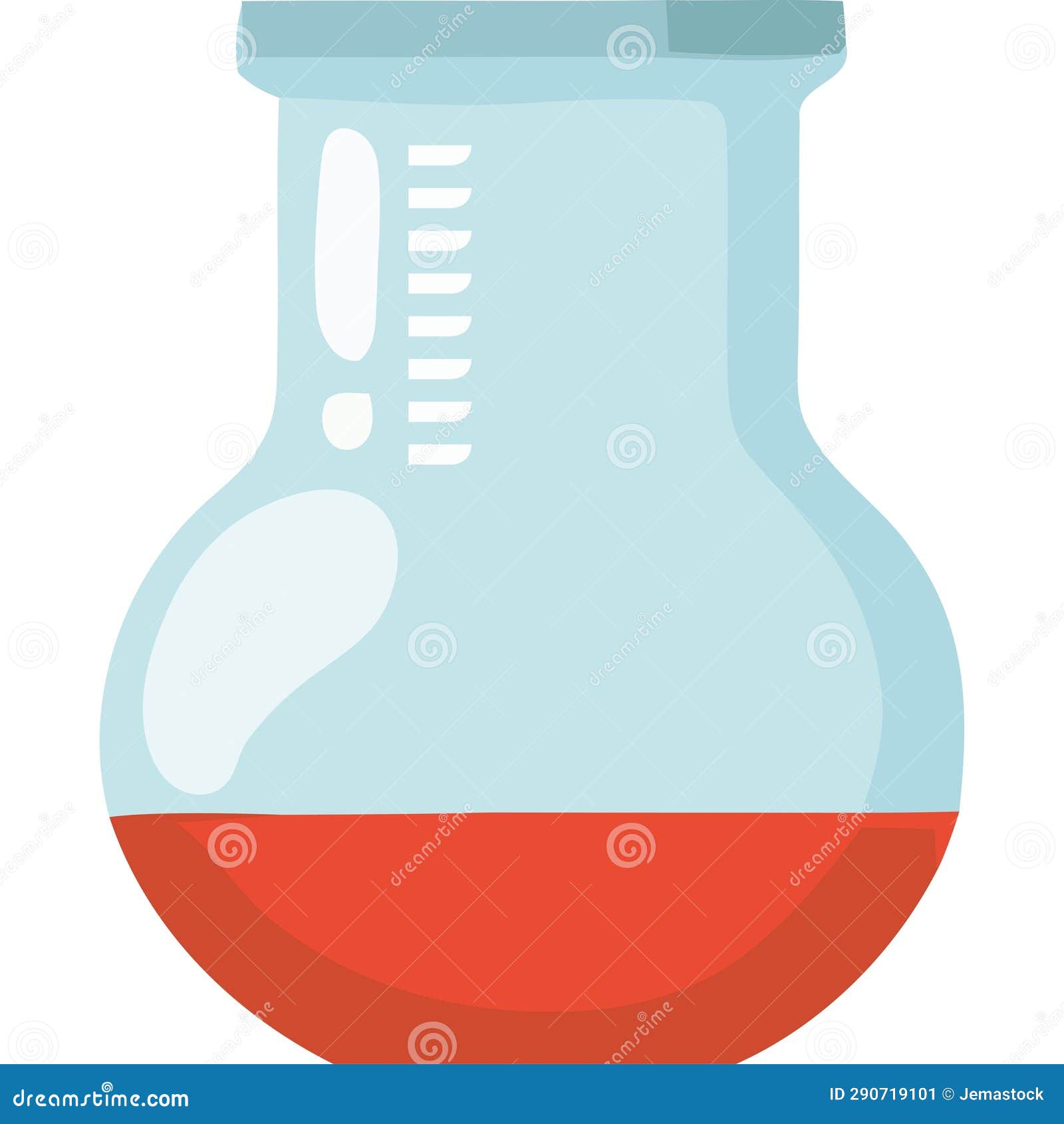 Laboratory Flask with Red Liquid Stock Vector - Illustration of design ...