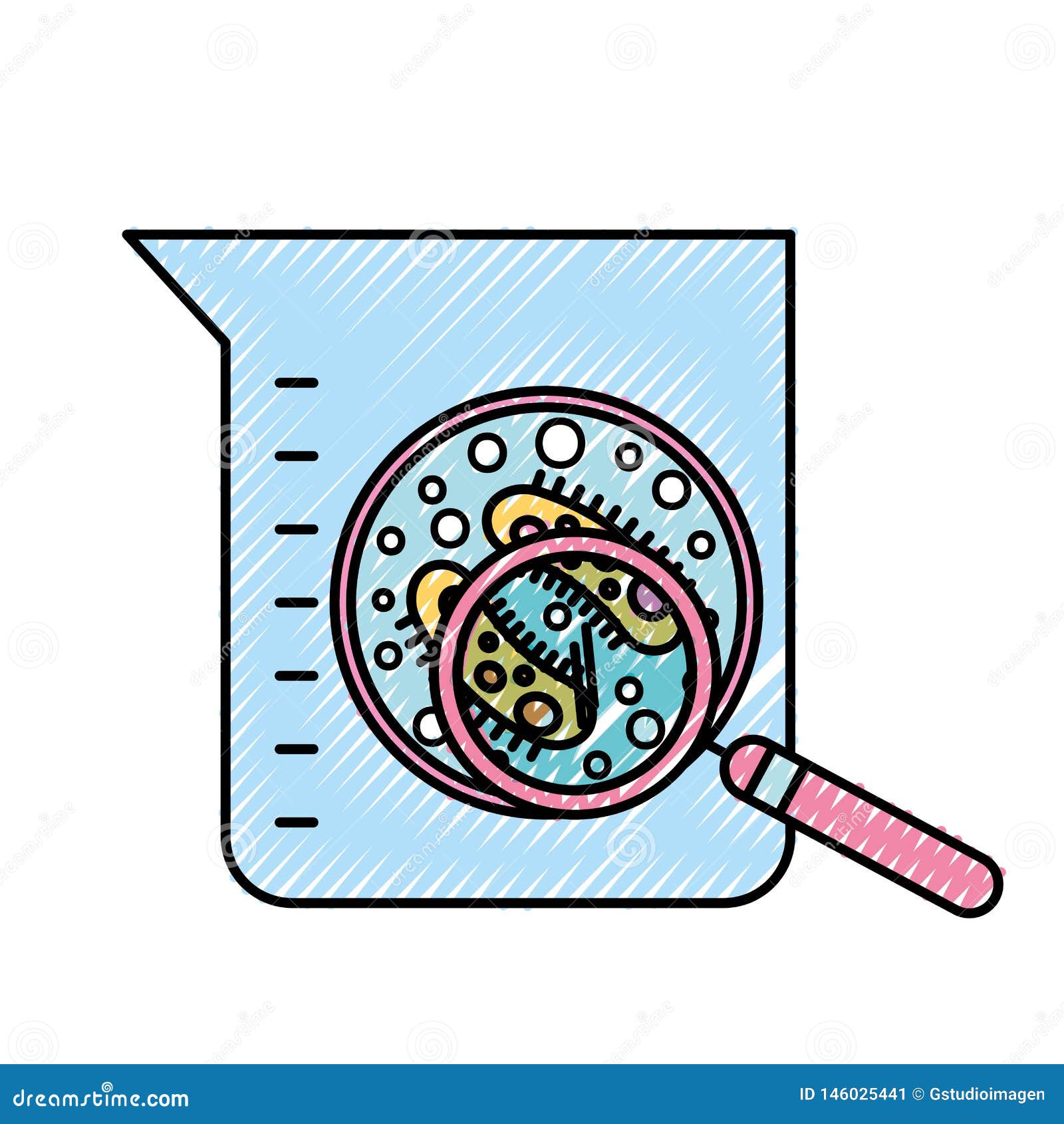 Laboratory Flask Test Science Bacteria Magnifying Glass Stock ...