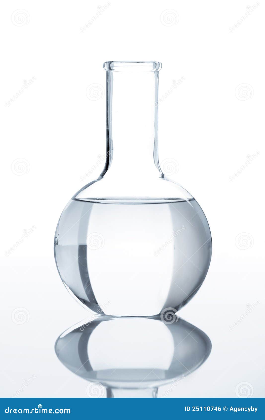 Laboratory Flask with a Transparent Liquid Stock Photo - Image of ...