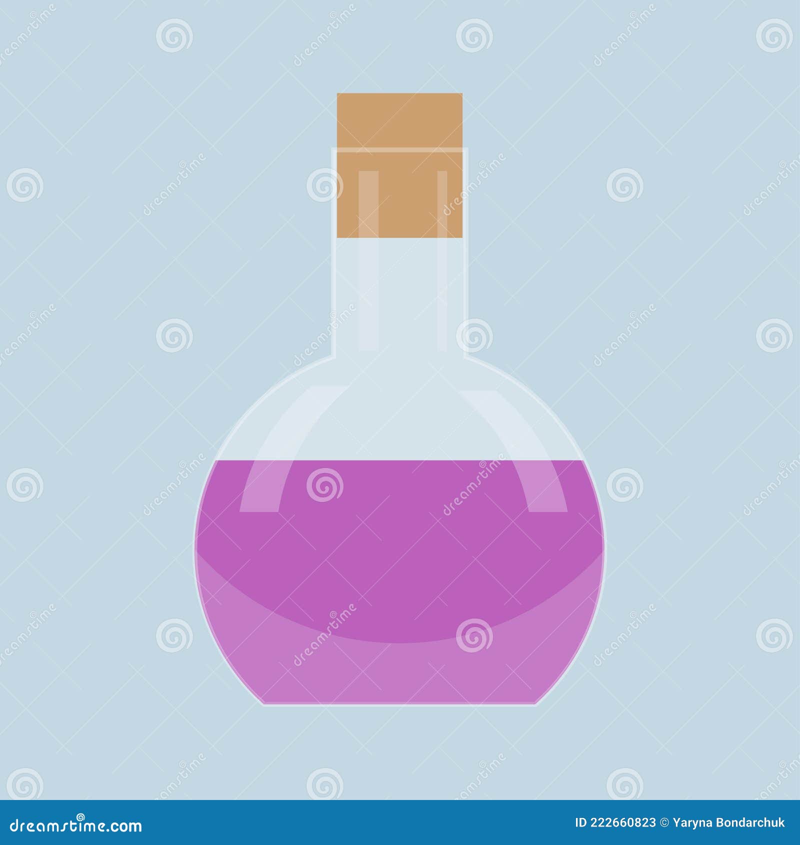 Laboratory Flask With Violet Liquid Lab Equipments Laboratory Experiment Symbol Stock Vector