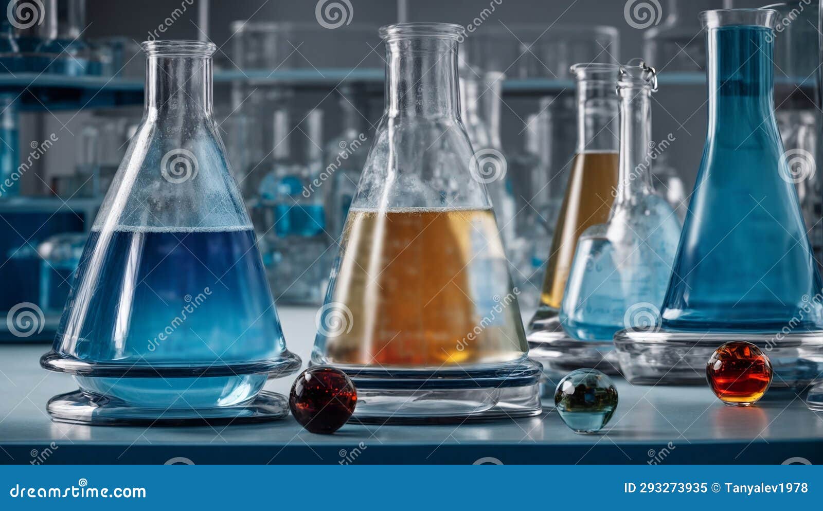 Laboratory Flasks the Background Beaker Laboratory Science Chemical ...