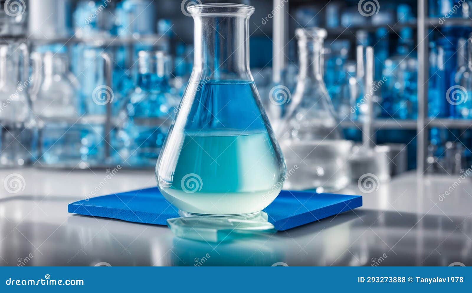 Laboratory Flasks Test Transparent Microbiology Laboratory Science ...