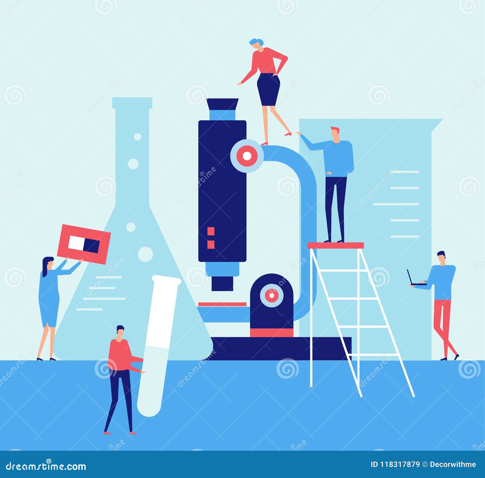 Laboratory - Flat Design Style Illustration Stock Vector - Illustration ...