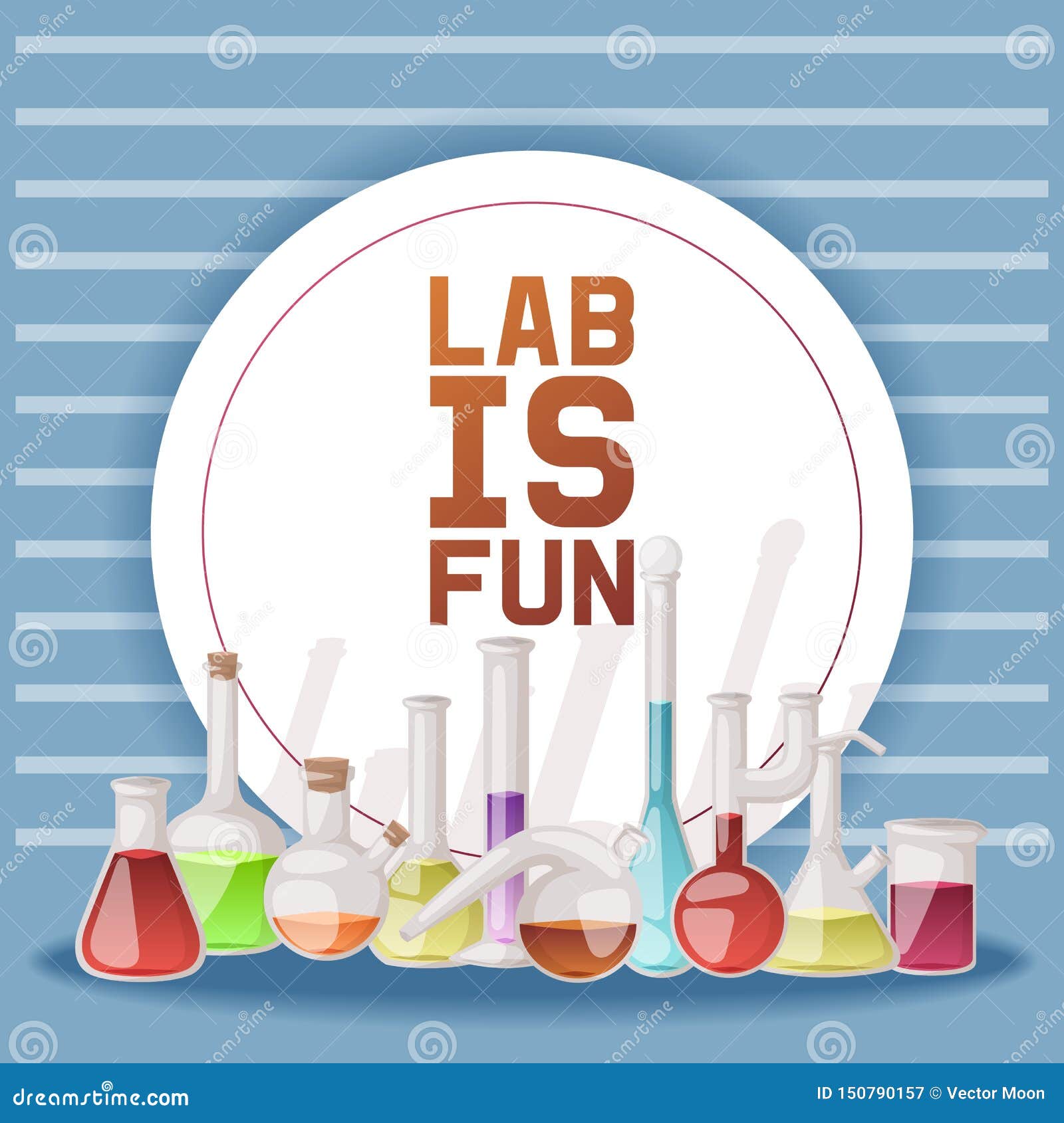 Laboratory is Fun Banner Vector Illustration. Different Laboratory ...