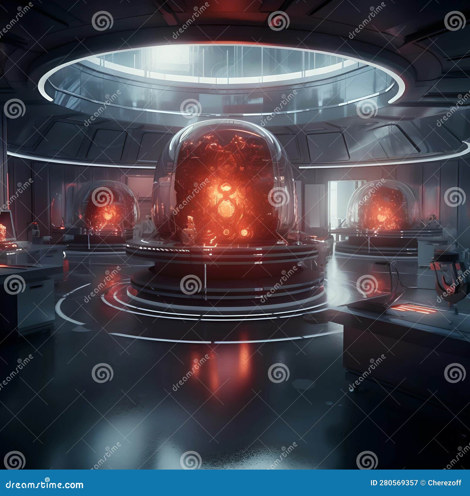 The Laboratory of the Future Stock Illustration - Illustration of ...