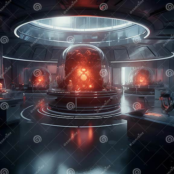 The Laboratory of the Future Stock Illustration - Illustration of ...