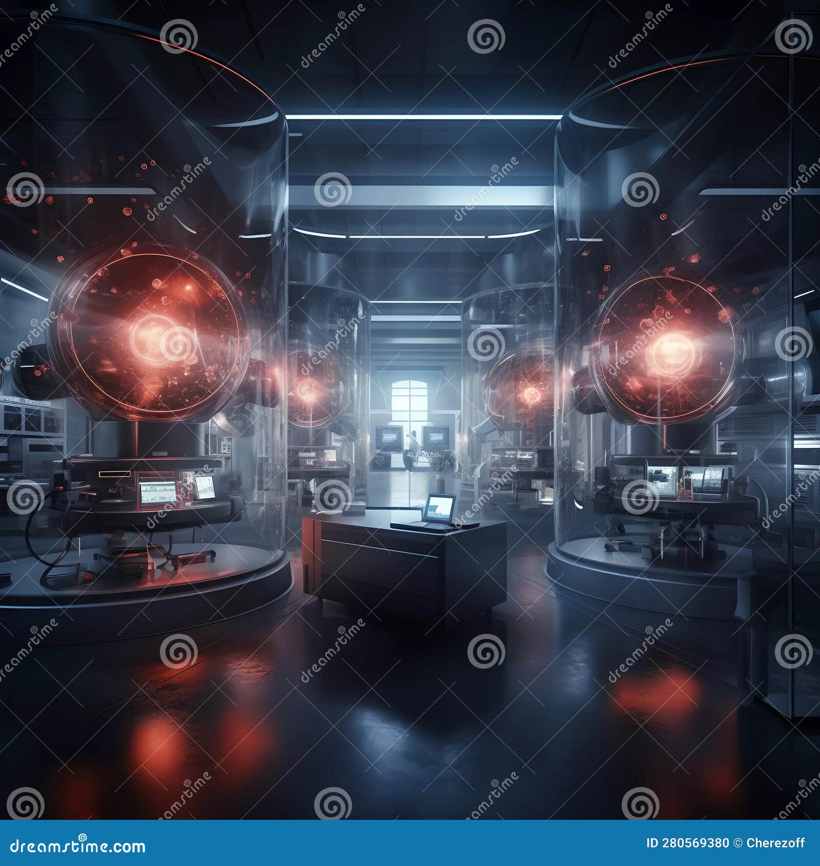 The Laboratory of the Future Stock Illustration - Illustration of ...