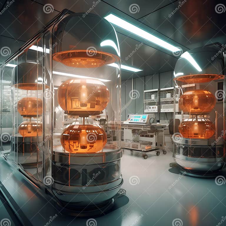 The Laboratory of the Future Stock Illustration - Illustration of ...