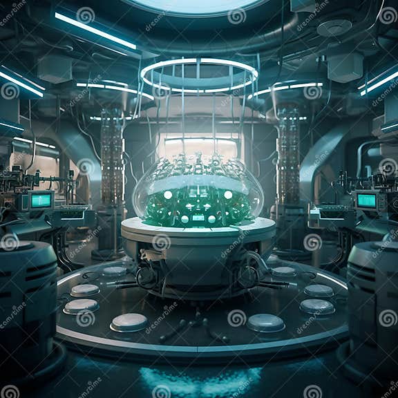 The Laboratory of the Future Stock Illustration - Illustration of ...