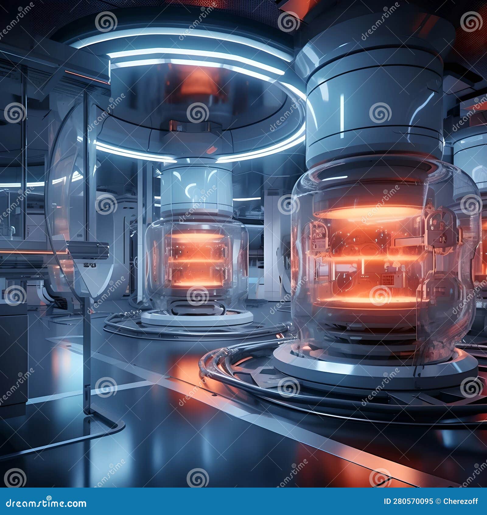 The Laboratory of the Future Stock Illustration - Illustration of ...