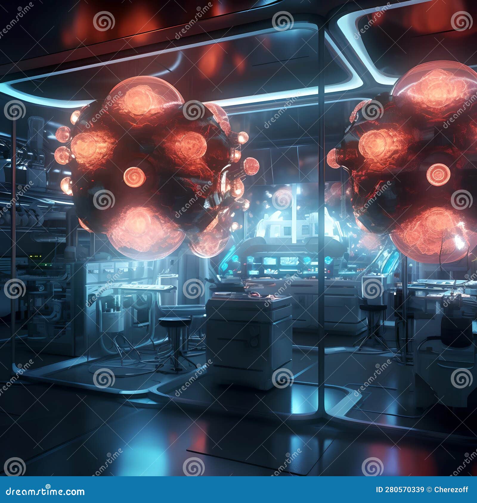 The Laboratory of the Future Stock Illustration - Illustration of ...