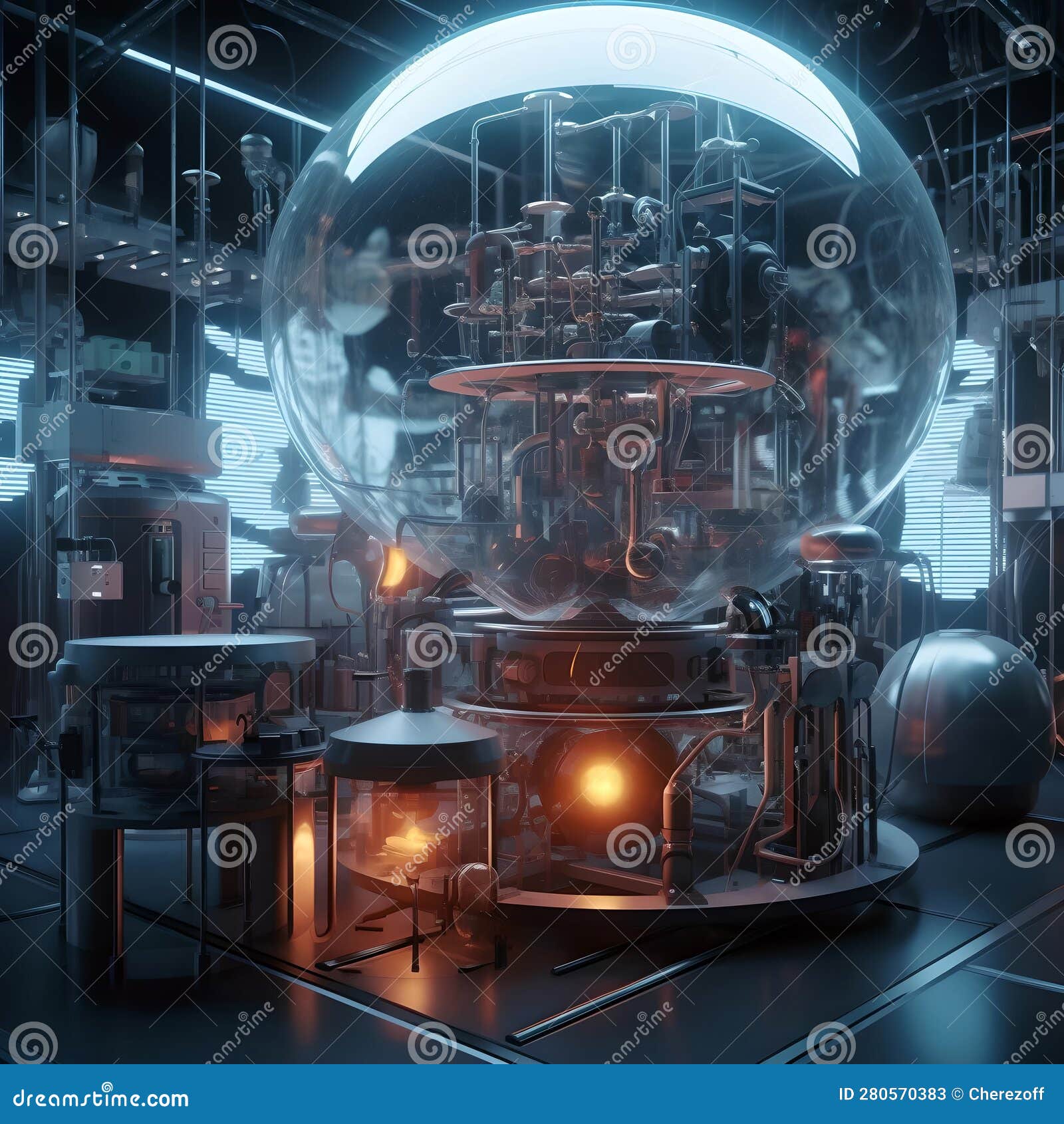 The Laboratory of the Future Stock Illustration - Illustration of ...