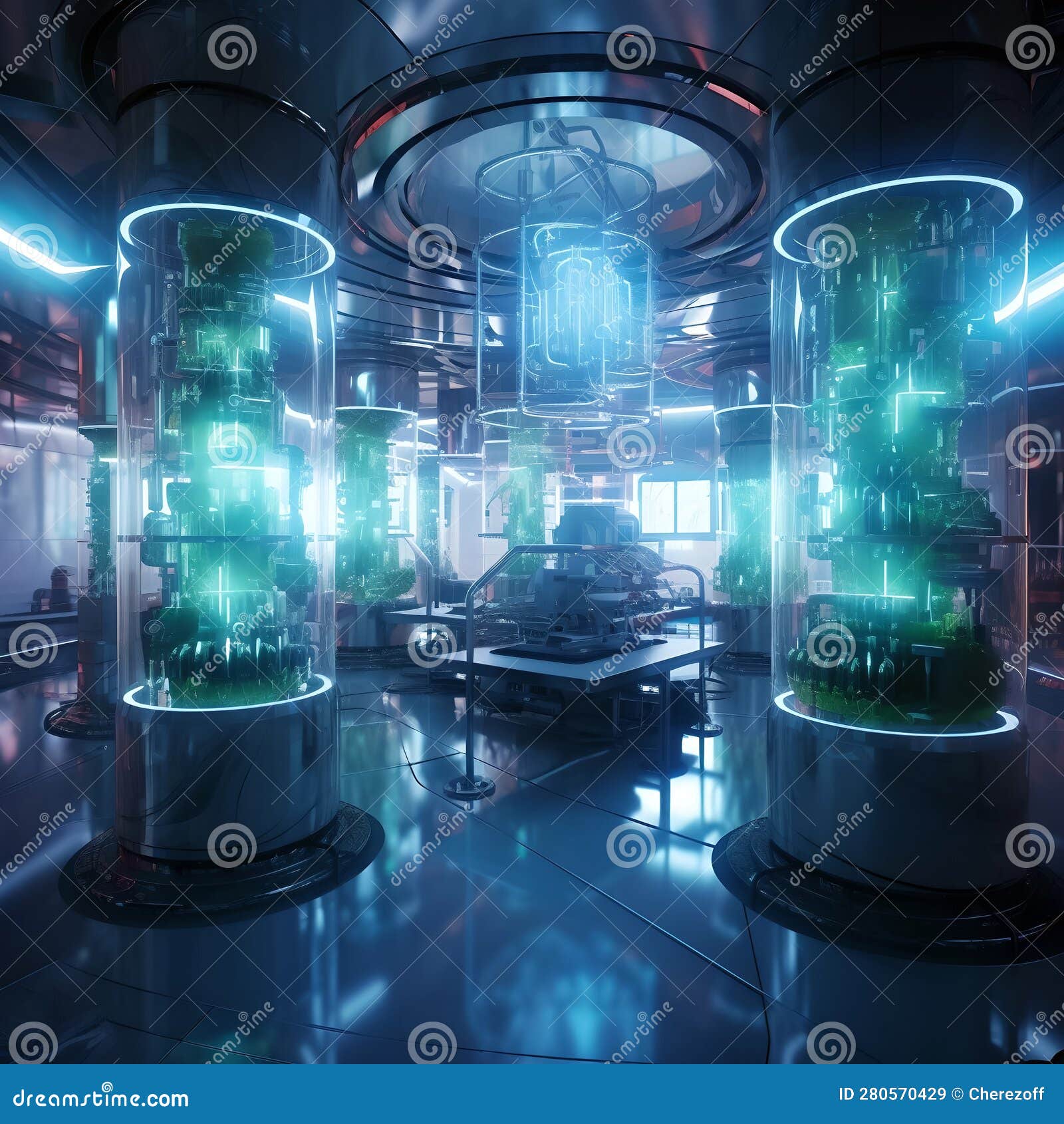 The Laboratory of the Future Stock Illustration - Illustration of science, innovation: 280570429