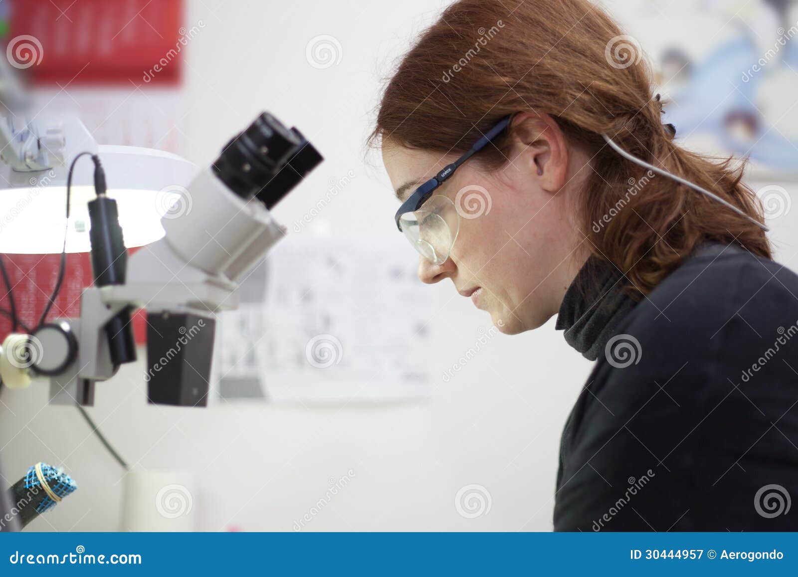 In the laboratory stock image. Image of girl, observing - 30444957