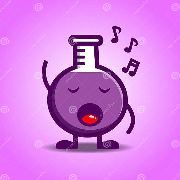 Laboratory Glass Bottle Singing Expressions Stock Vector - Illustration ... Laboratory Glass Bottle Singing Expressions Stock Vector - Illustration ...