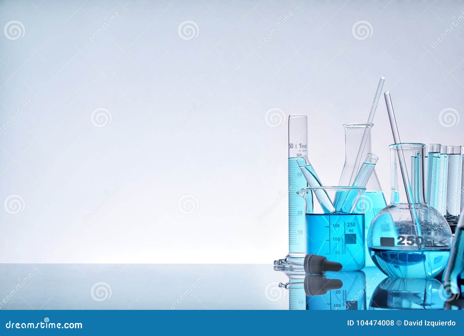 Assortment of Glass Containers for Laboratory on the Right Stock Photo ...