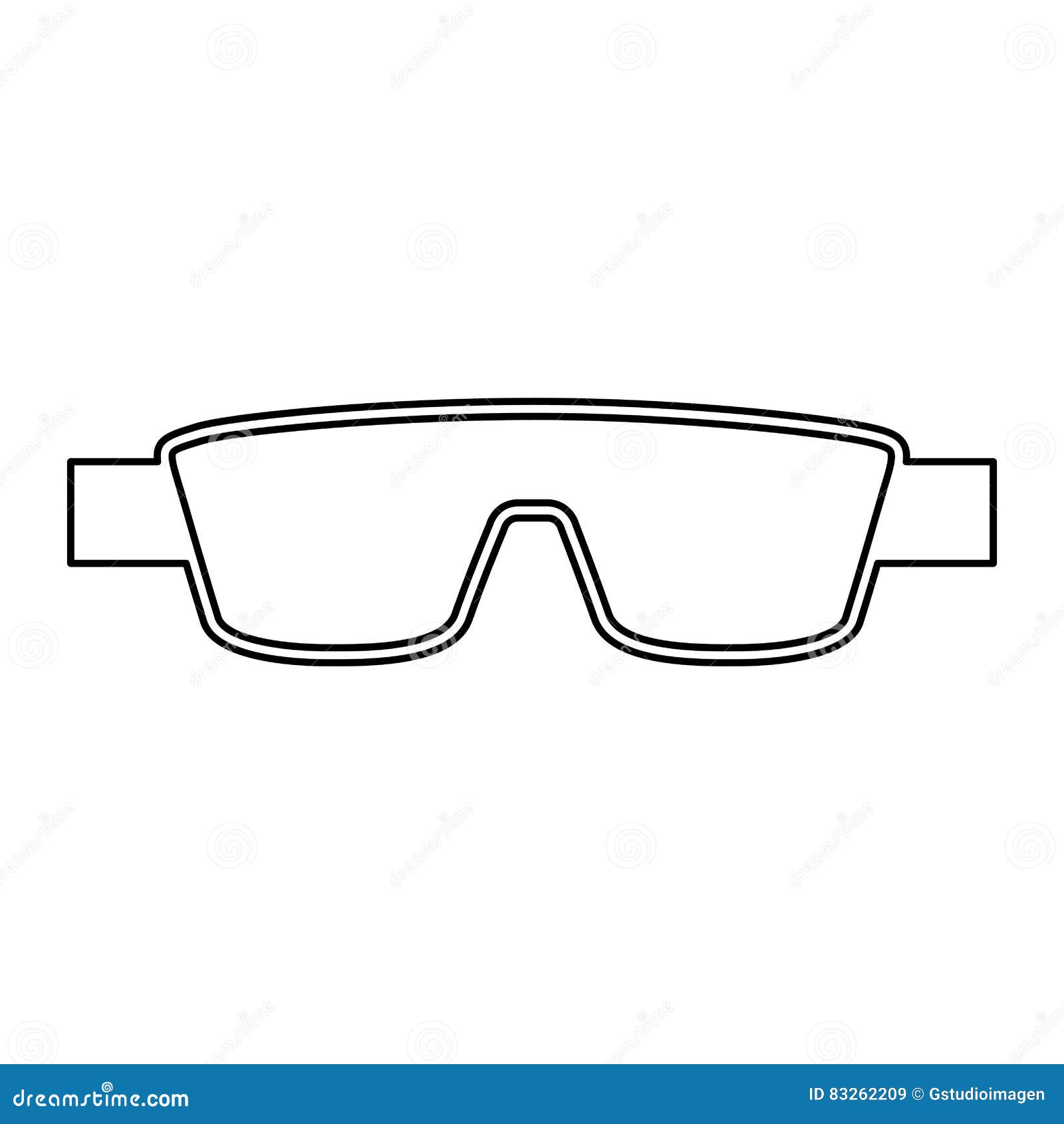 Laboratory Glasses Isolated Icon Stock Illustration - Illustration of ...