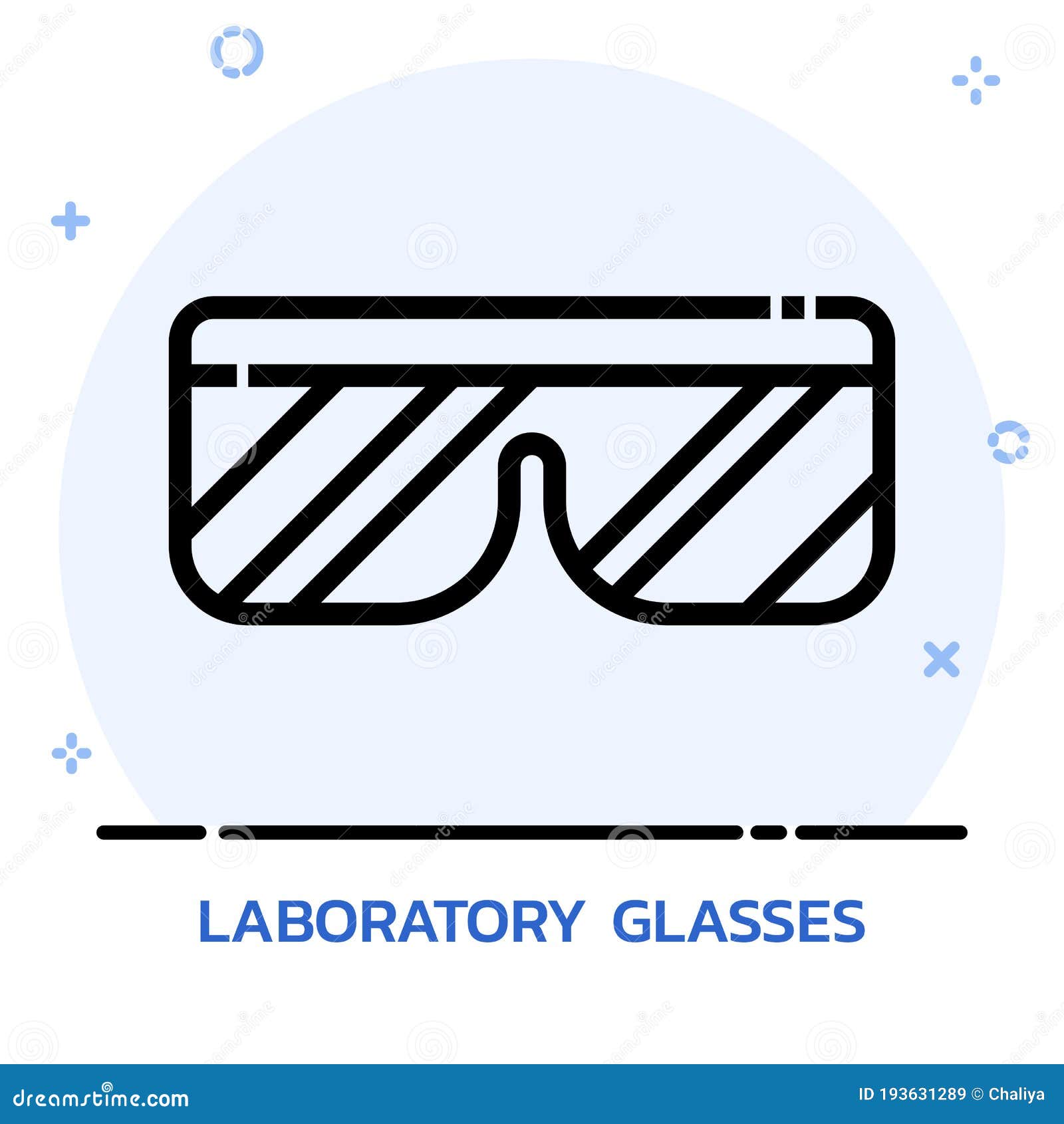 Laboratory Glasses Line Style Stock Vector - Illustration of science ...