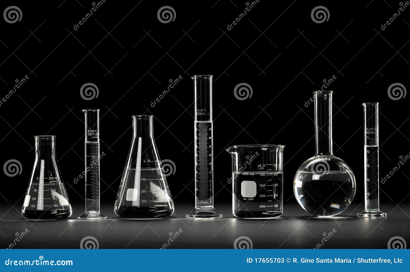 Laboratory Glassware On Color Background Stock Photography ...
