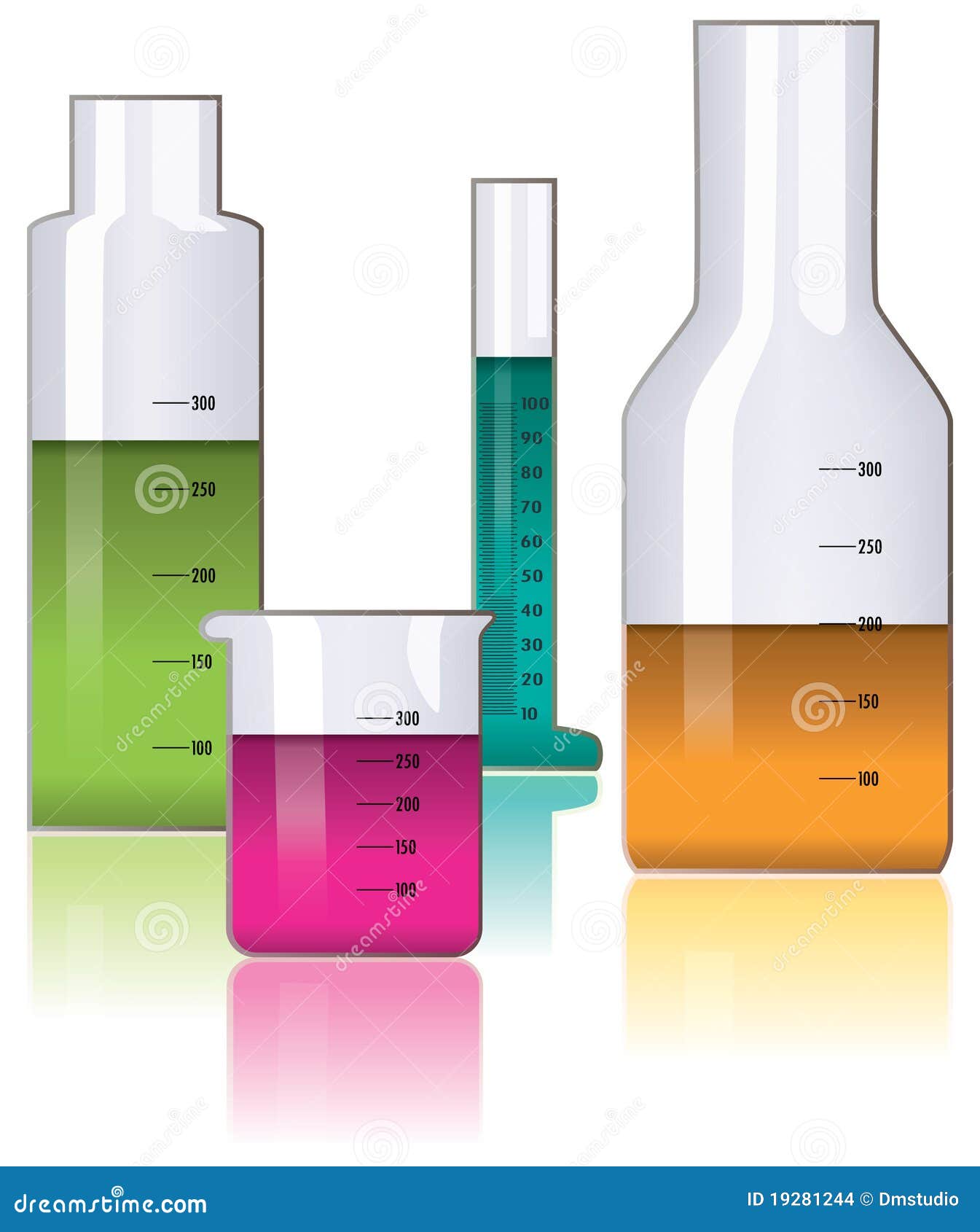 Laboratory glassware stock vector. Illustration of chemistry - 19281244