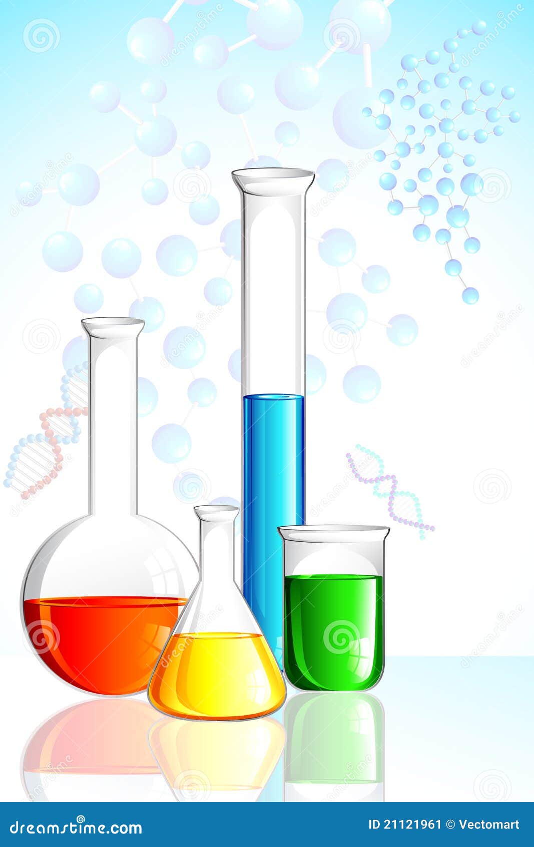 Laboratory Glassware Cartoon Vector | CartoonDealer.com #19844005