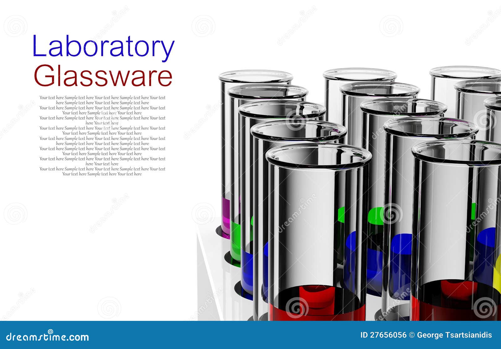Laboratory glassware stock illustration. Illustration of group - 27656056