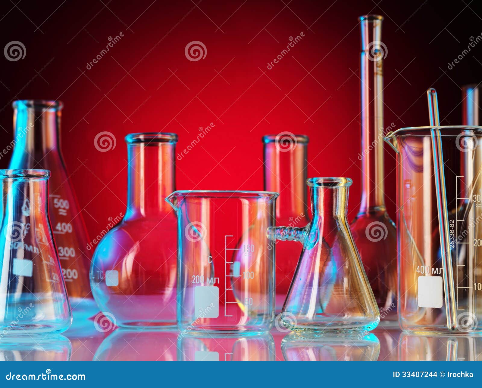 Laboratory glassware stock photo. Image of research, beaker - 33407244