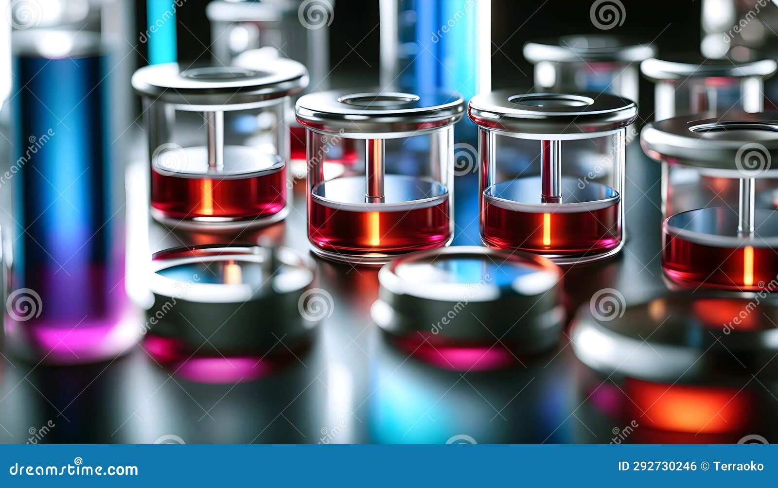 Laboratory Glassware with Colored Liquid, Science Research and ...