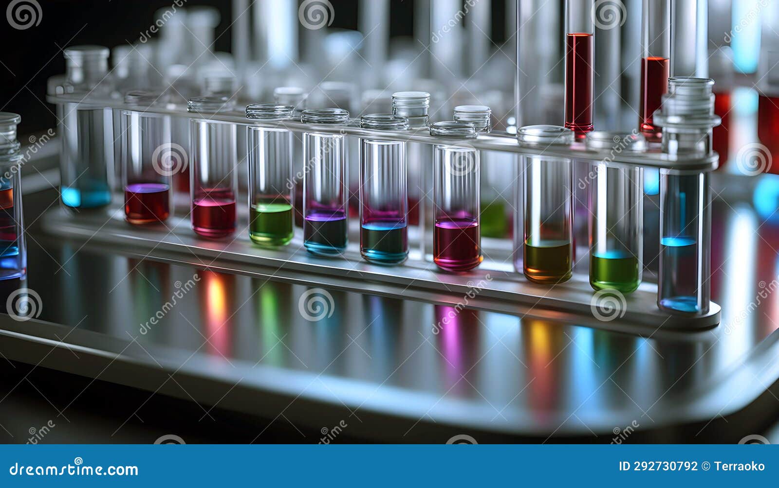 Laboratory Glassware with Colored Liquid, Science Research and ...