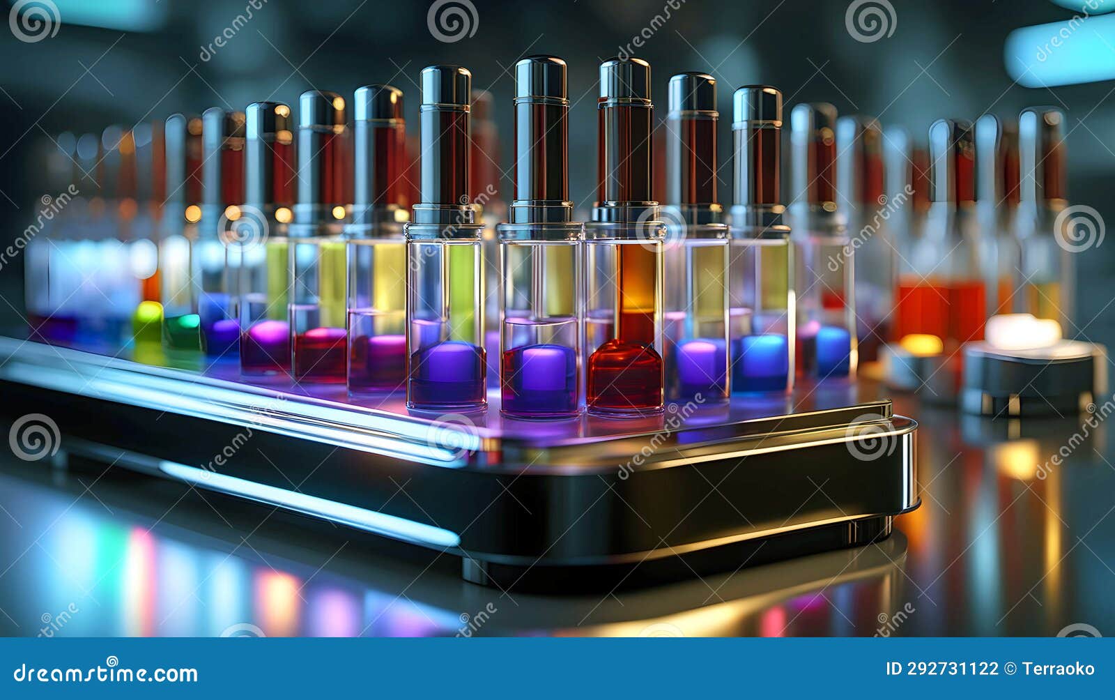 Laboratory Glassware with Colored Liquid, Science Research and ...