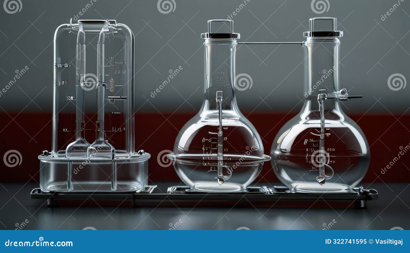 Laboratory Glassware and Distillation Apparatus Stock Illustration ...