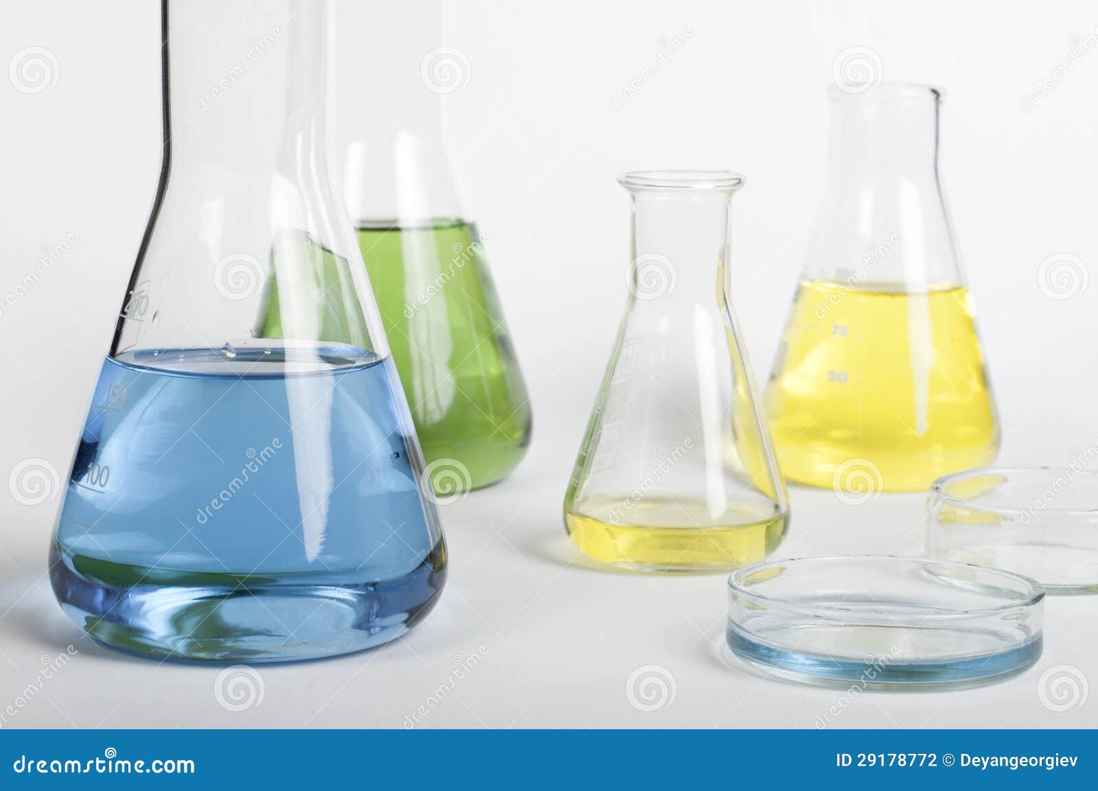 Laboratory Glassware Equipment Stock Photo - Image of glass, liquid ...