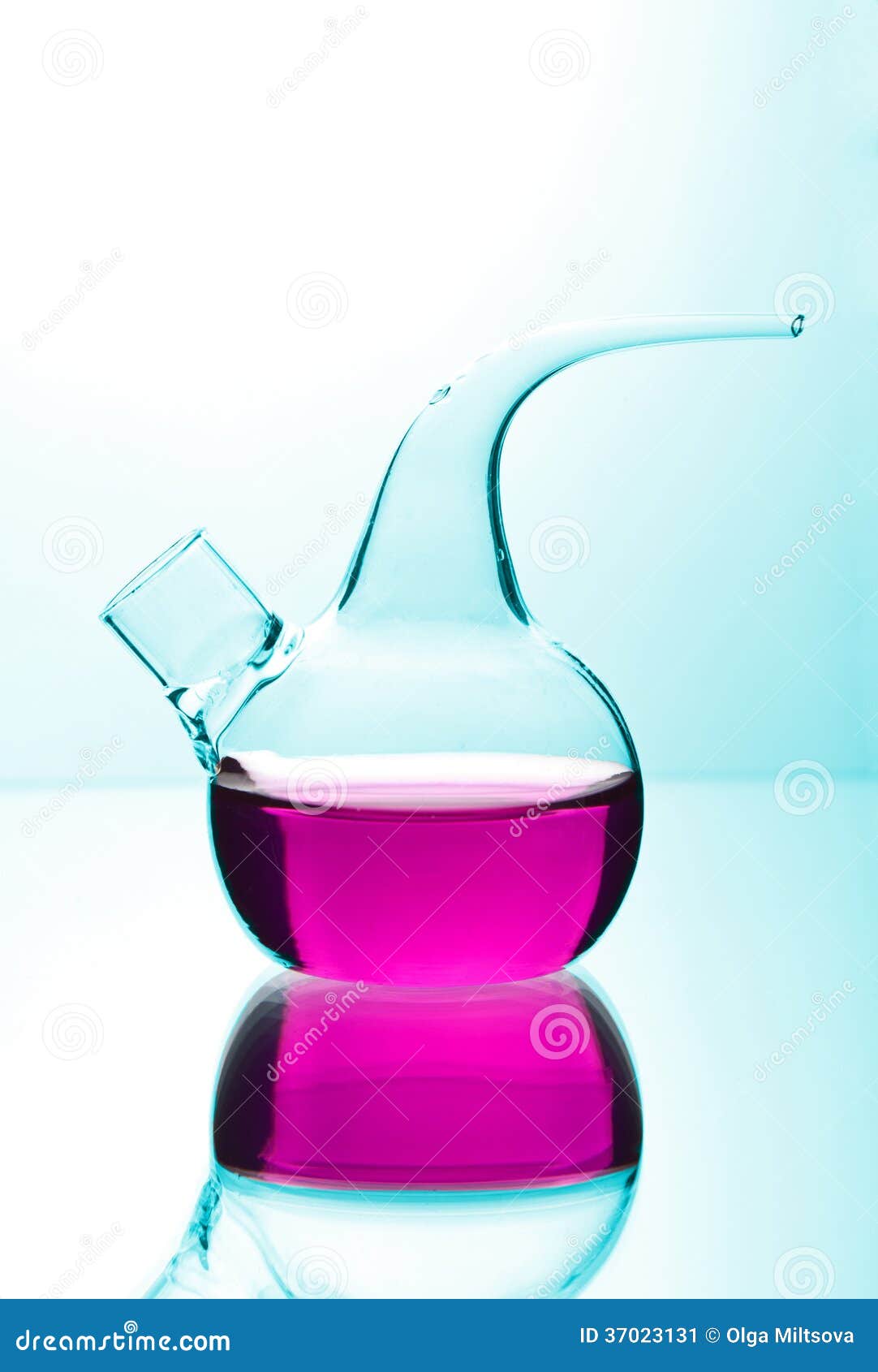Laboratory Glassware Flask Chemistry Stock Image - Image of pink ...
