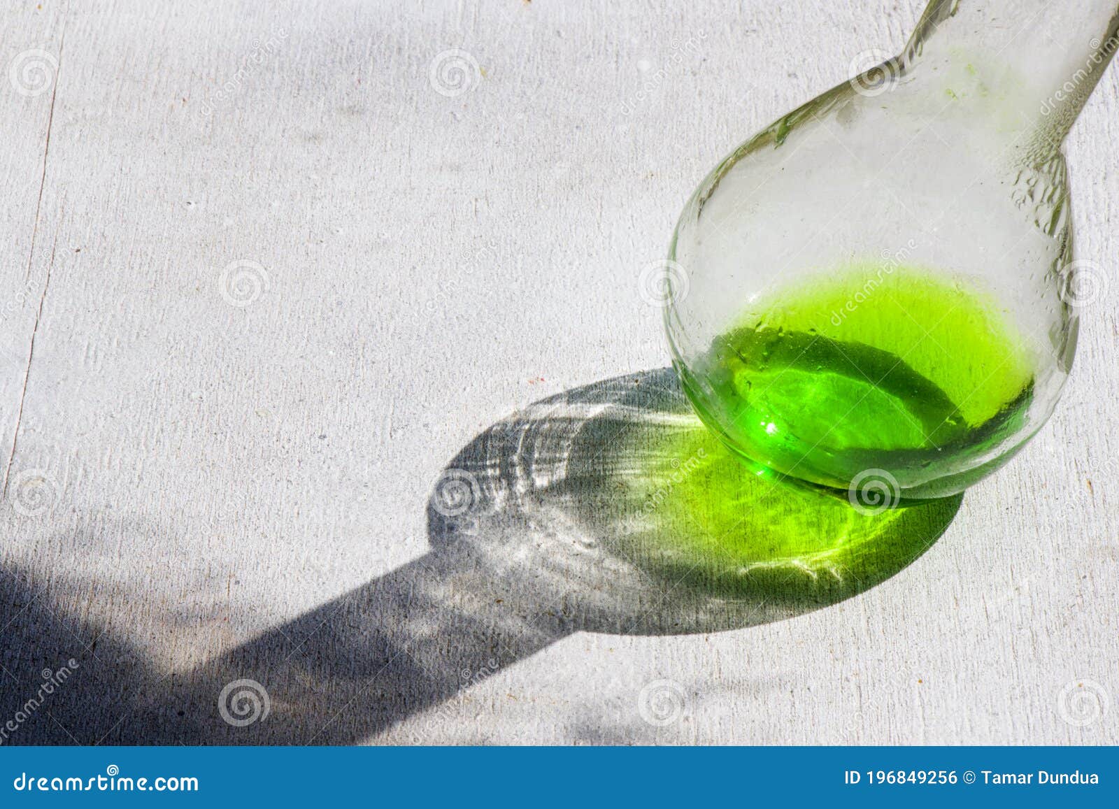 Laboratory Glassware with Green Color Reagent Stock Photo - Image of ...