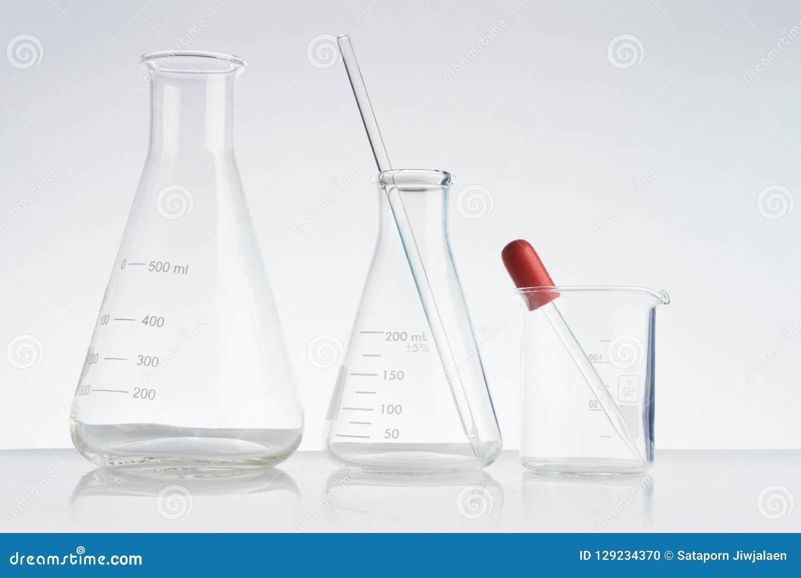Laboratory Glassware Instruments Empty Equipment for Chemical La Stock ...