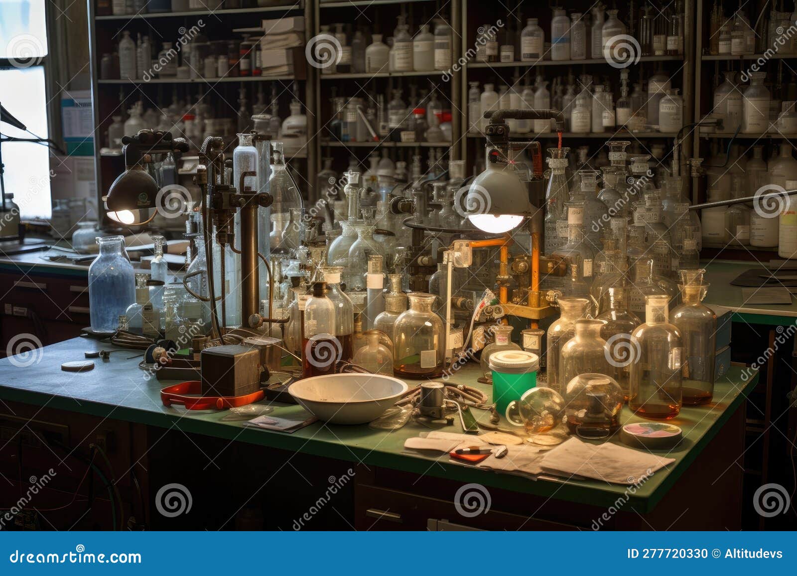 Laboratory with Glassware, Instruments, and Tools for Conducting ...